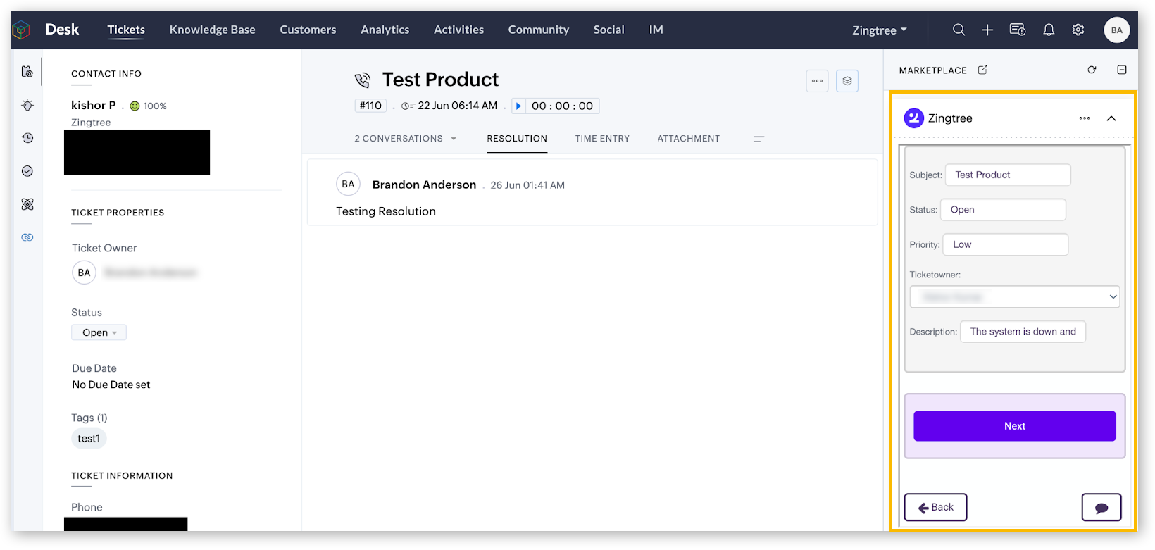 Zoho Desk Integration Setup – Zingtree Help Center