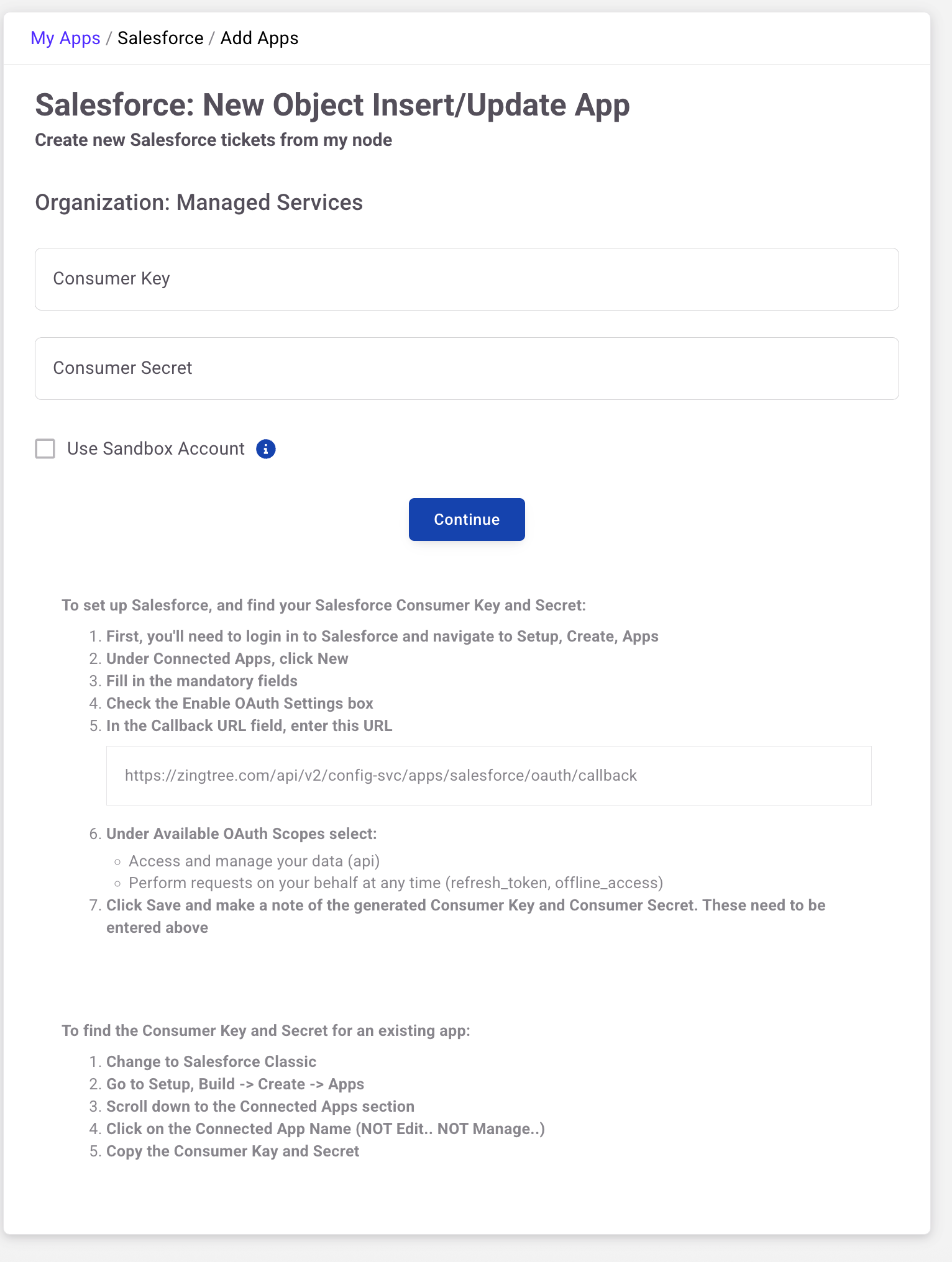 Inserting or Updating Salesforce Objects – Zingtree Help Center