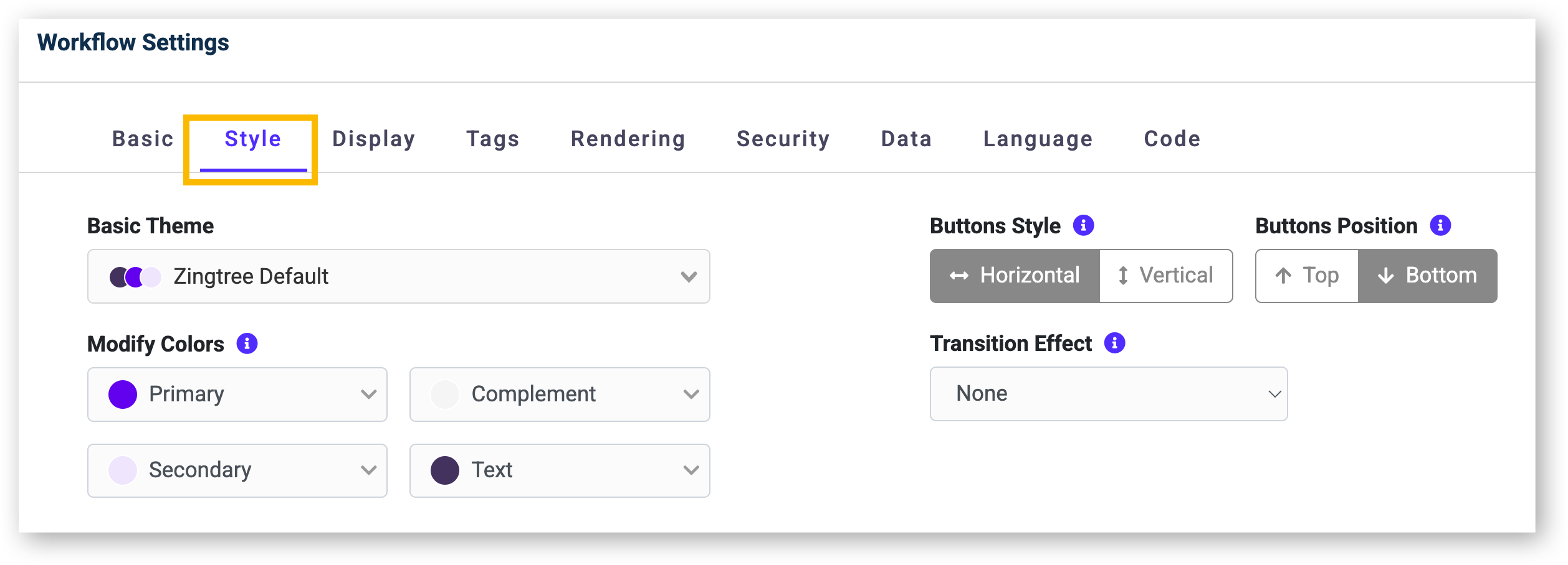 Customizing Workflows with Themes and Custom CSS – Zingtree Help Center